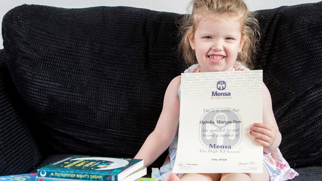 Ophelia Morgan-Dew, la niña de tres años que tiene un coeficiente ...