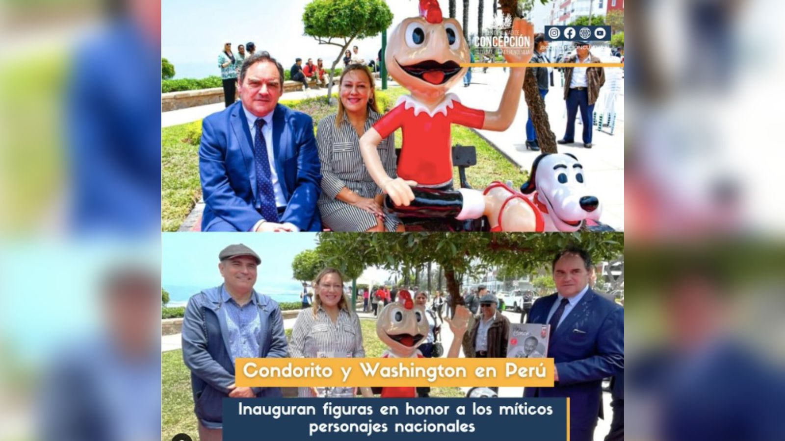Inspiradas en las de Concepción: inauguran figuras de Condorito y ...